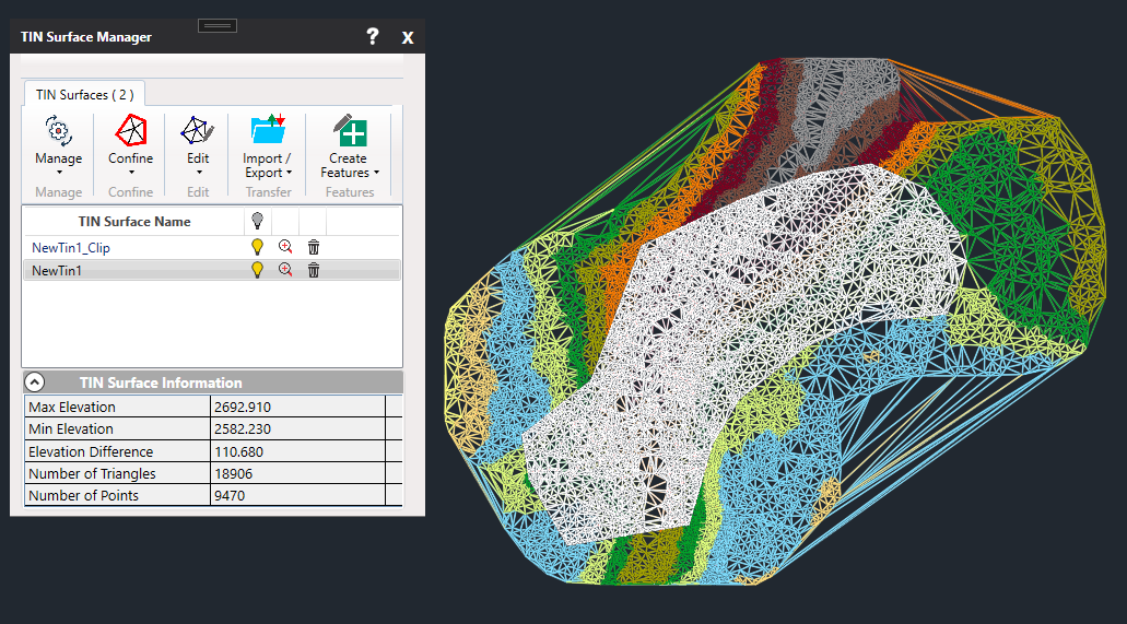 Clip TIN Surface in SPCAD | Trim Terrain Models with Polyline
